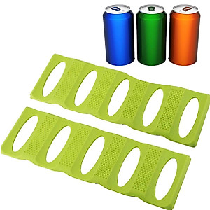 2pcs foldable silicone Bottle Stacking Mat Wine holder Stacks Cans Easy Storage Refrigerator Organizer