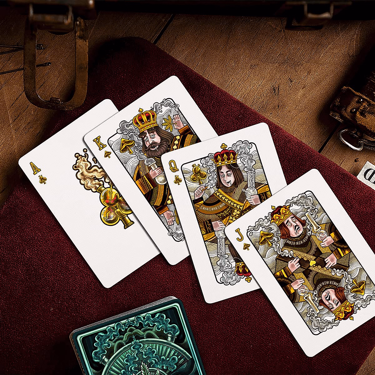 HAAKUN High Psychedelic Paper Playing Cards Beach Pool Cruise Home Lake Indoor Camping Accessories Birthday Gifts for Women Men Adults Cool Trippy Board Game Play