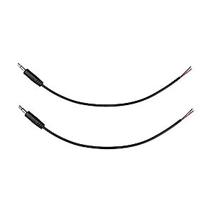 Accessonico Replacement 3.5mm Male Plug to Bare Wire Open End TS 2 Pole Mono 1/8" Jack Connector Repair Audio Cable (2 Pack 12in)