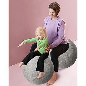 LuiYninhuoJin Exercise Ball Chairs Cover, For Yoga Ball Office Chair, stability Ball, Birth Ball For Pregnancy And Labor, Pilates Ring Office, Dorm, And Home (Does Not Contain The Ball), Gray, 75CM