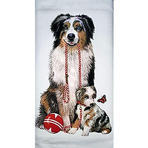 Mary Lake Thompson Australian Aussie Shepherd Dog Dish Towel