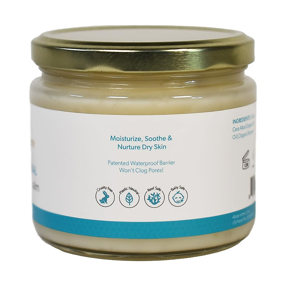 Waxelene Original Aerated Balm Large Jar, Organic Multipurpose Ointment the Petroleum Jelly Alternative Eczema Dry Sensitive Skin Face Moisturizer