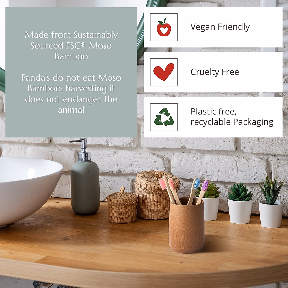 Wild & Stone | Organic Children's Bamboo Toothbrush | 4 Pack | Soft Fibre Bristles | 100% Biodegradable Handle | BPA Free | Vegan Eco Friendly Kids Toothbrushes (Multicolor)