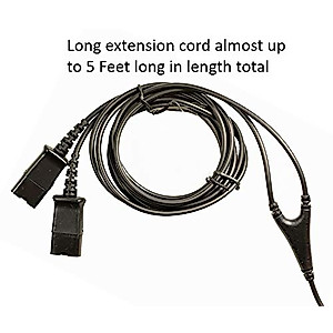 Call Center Headset QD Cable Y Splitter Adapter Trainer Cable for Training Center Compatible with Plantronics QD headsets Splitter Cable Connector