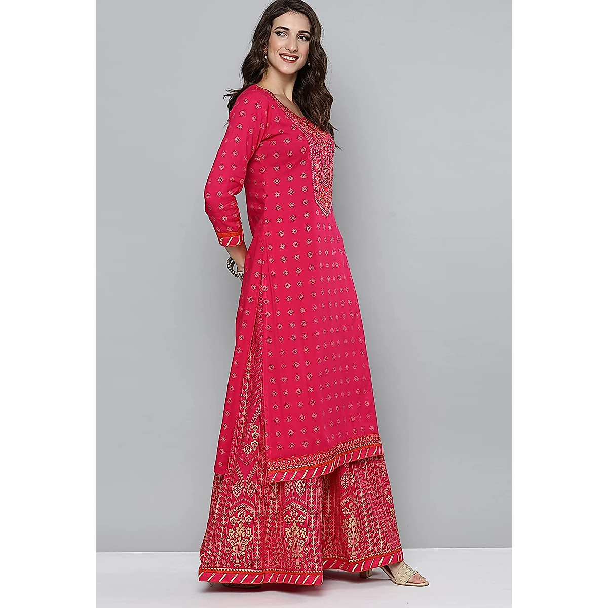 Nimbark Kurta Set for Women with Skirt and Dupatta Indian Designer Party Wear Kurti Palazzo Pant Set For Women Dresses Top Tunic