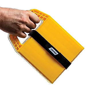 Camco Camper/RV Stabilizing Jack Pads | Features Interlocking Design & Includes Handy Strap for RV Storage and Organization | Molded of Strong UV Stabilized Polypropylene | 4-Pack (44595)