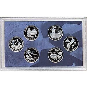 2009 S District of Columbia and 5 US Territories Quarters Proof Set - 6 coins - Quarter US Mint GEM Proof No Box or COA
