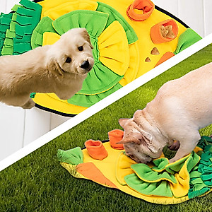 Pet Race Snuffle Mat for Large Dogs Food Puzzles Cat Feeding Rabbit Foraging Radish Shape Pet Pad Treat Dispenser Hand and Machine Washable