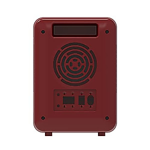 CURTIS MIS135DRP DR. Pepper Mini Portable Compact Personal Fridge Cooler, 4 Liter Capacity, 6 Cans, Makeup, Skincare, Freon-Free & Eco Friendly, Maroon