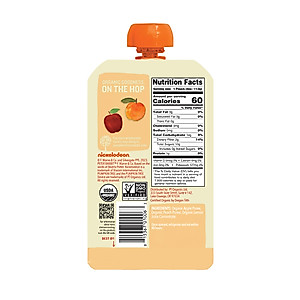 Pumpkin Tree Peter Rabbit Organics Apple and Peach, Fruit Snack Squeeze Pouch, 4 Ounce (Pack of 10)