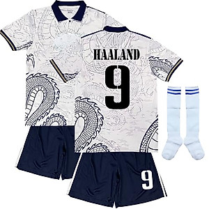 ELTONYA Soccer Jersey for Boys Kids Haalandd #10 Norway HOM Football Jersey Kit Dragon Sports Team Shirts&Shorts Uniform