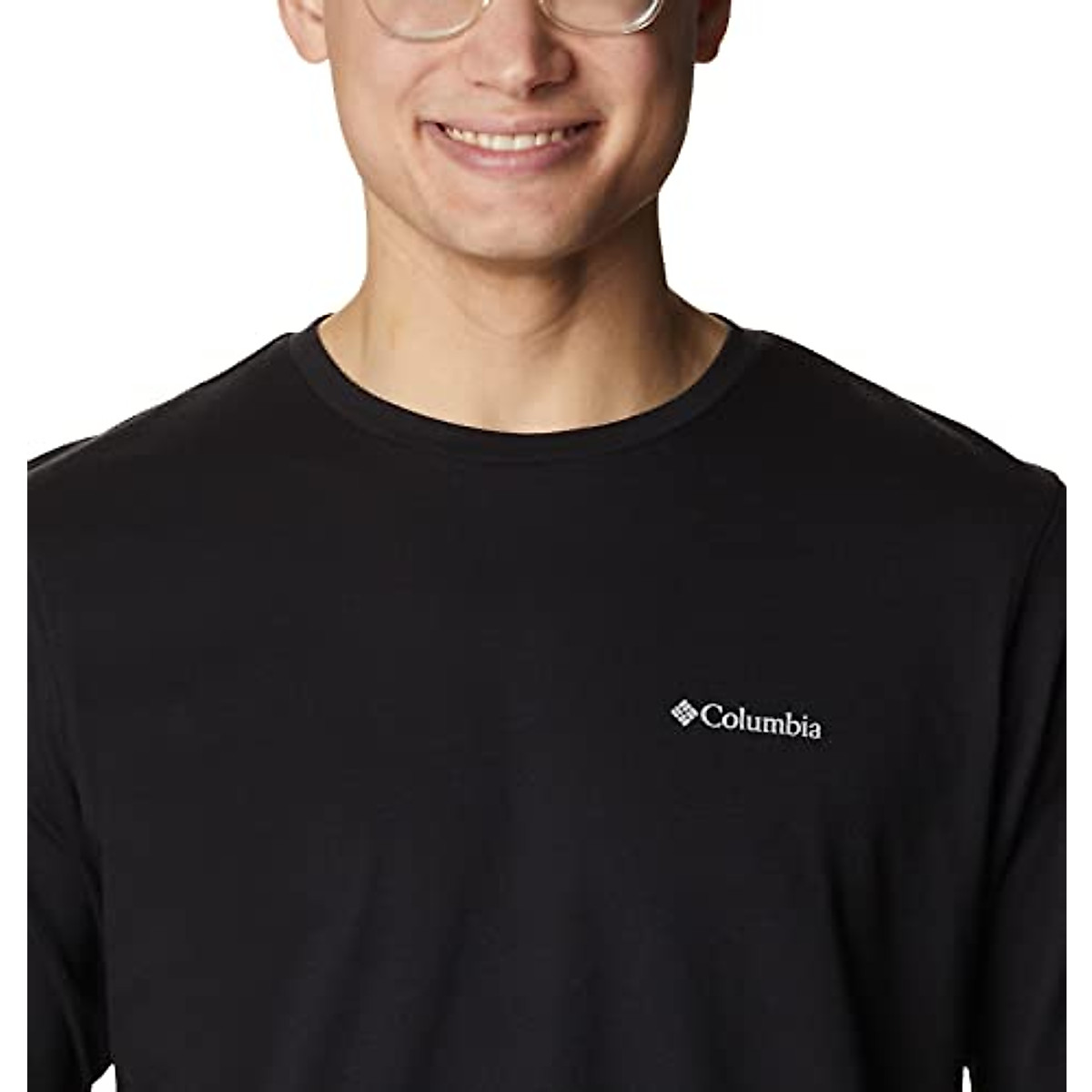 Columbia Men's Thistletown Hills Long Sleeve Logo Tee, Black, Medium