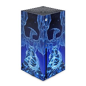 Head Case Designs Officially Licensed Ed Beard Jr Winter Spirit Dragons Vinyl Sticker Gaming Skin Decal Cover Compatible With Xbox Series X Console
