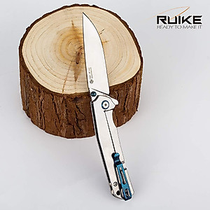 Ruike Folding Knive, Blue & Silver, 420 Ss (P801-SF)