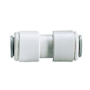 John Guest Straight Union, 3/8" OD, Acetal, 10/Pk