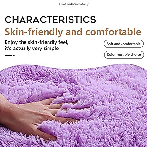 MOONASE Bathroom Rugs Set 3 Pieces Ultra Soft Non Slip and Absorbent Chenille Bath Rugs Machine Washable for Tub, Shower, Bathroom (Pink) (fdgfhgh)