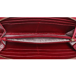 Michael Kors Susannah Zip Continental Dark RED Wallet