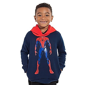 Marvel Spider-Man Little Boys Fleece Pullover Hoodie Blue 7-8