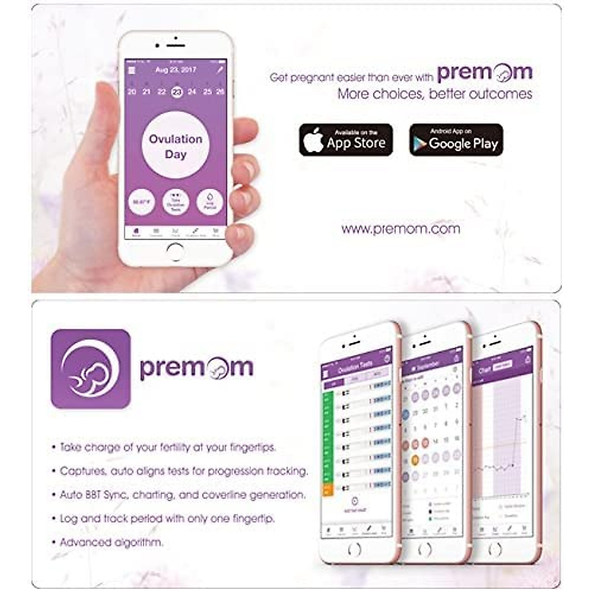 Easy@Home Ovulation Test Strips and Pregnancy Test Strips Combo Kit, Package May Vary (100LH+20HCG)