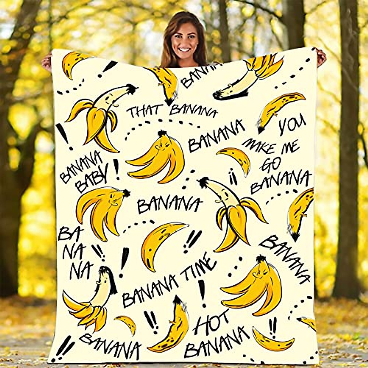 STWINW Funny Banana Throw STWINW Gifts for Women Men Ultra Soft Throw Blankets Lightweight Couch Bed STWINW Warm Plush Flannel STWINW 40''x50'' Cooling STWINW Home Decor Blanket