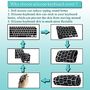 Silicone Keyboard Cover Skin for MacBook Air 13.3 inch A2337 M1 Released in Nov. 2020 US Layout Ultra Thin Protector Cover Skin NOT Fit for 13.6" M2 M3 A2681 A3113