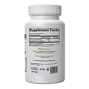 Superior Labs - Tribulus Terrestris - Performance Support & Cortisol Blocker with 45% Saponins, High Potency & Pure 1500mg Dosage, 180 Vegetable Caps - Supports Vitality - with Added BioPerine®