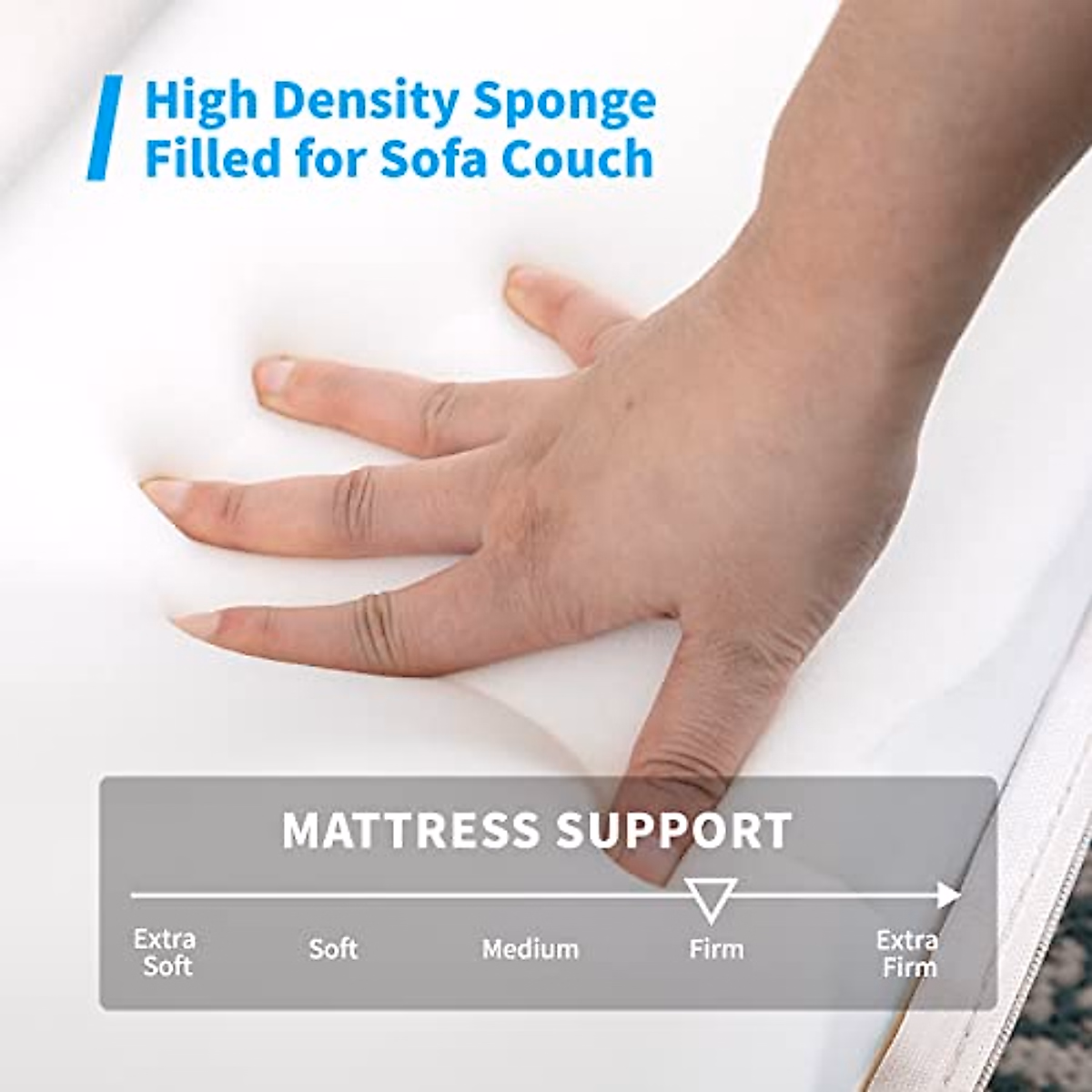 Mjkone Folding Futon Sofa Bed, Modern Convertible Couch for Compact Living Room Office Apartment Space, Modular Sectional Sofa for Resting Camping- Single, Beige