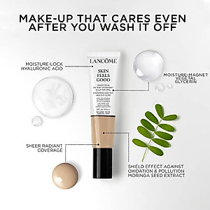Lancôme Skin Feels Good Hydrating Tinted Moisturizer with SPF 23 - Oil-Free & Lightweight Foundation - Sheer Coverage with Healthy Glow Finish - 02C Natural Blond
