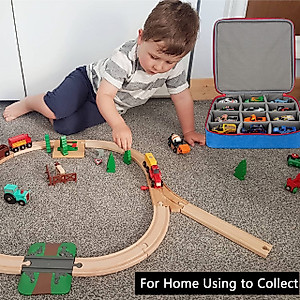 KISLANE Carrying Case for 12 Monster Jam Toy Trucks, Kids Toy Cars Storage Bag Hold 12 Monster Jam Toy Trucks, Bag Only (Blue)