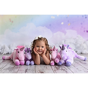 The Petting Zoo Purple Unicorn Stuffed Animal, Gifts for Girls, Posh Plush Unicorn Toy 14 inches