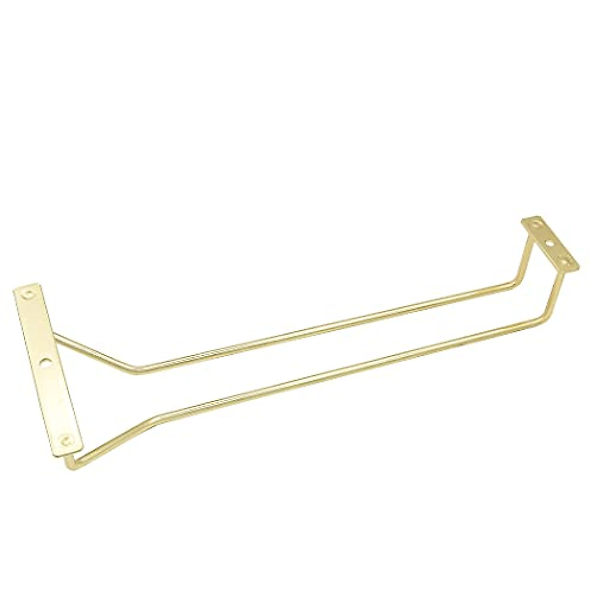 ZOOHOT 30.5cm Wine Glass Rack - Under Cabinet Stemware Wine Glass Holder Glasses Storage Hanger Metal Organizer for Bar Kitchen, Gold Finish (1 Rows, 1 Pack)