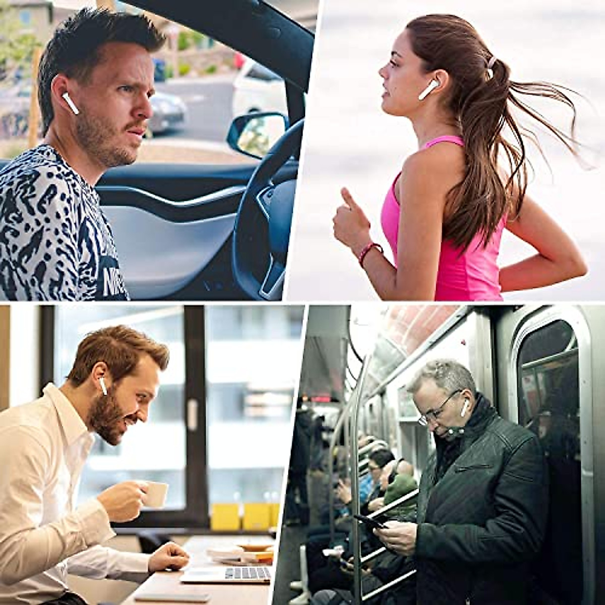 WixGear Bluetooth 5.0 Wireless Earbuds with Charging Case, HD Stereo Sound Earphones, 30H Playtime with Charging Case, IPX5 Waterproof with Built-in Microphone for Work/Travel/Gym