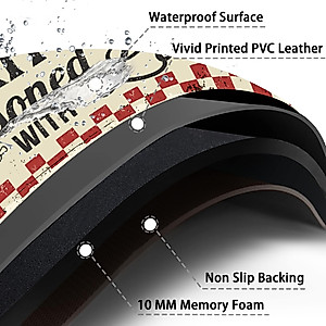 tubeamin Red Buffalo Plaid Kitchen Rugs Set of 2 Anti Fatigue Kitchen Mats for Floor Foam Cushioned Non Slip Kitchen Rug Farmhouse Style Waterproof Comfort Padded Standing Mat for Sink, Laundry