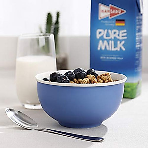 LIFVER Cereal Bowls, 24 Oz Soup Bowls, Ceramic Bowls, Ceramic Bowls for Soup Cereal Dessert, 5.75 Inches, Multicolour, Microwave and Dishwasher Safe, Set of 6