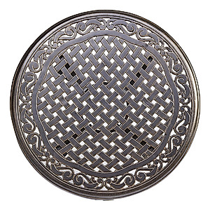 CASUAL WORLD 3 Piece Aluminum Outdoor Bistro Set, 2 Cushioned Swivel Rocker Chairs and Cast Aluminum Patio Dining Table, Weather-Resistant Patio Furniture Set for Backyard, Patio, Lawn, Garden