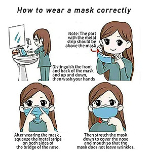 Face Masks Black Disposable 100PCS for Men & Women Adults Breathable Face Mask