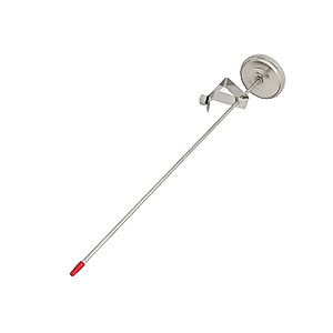 CRBrewBeer Homebrew Kettle Clip On Thermometer,Dial Thermometer,12" Stainless Steel Stem Meat Cooking Thermometer