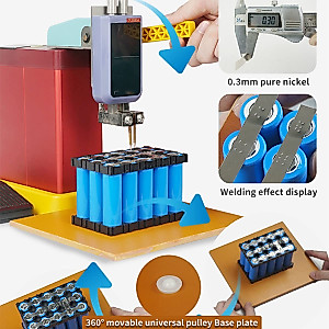 RCBDBSM 801D Battery Spot Welder 12 KW Capacitor Energy Storage Spot Welding Machine, Pulse Welding Machine for 18650 14500 Lithium Batteries Battery Pack Work