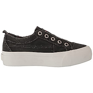 Blowfish Malibu Women's Sadie Sneaker, Black Smoked 16oz Canvas, 10M