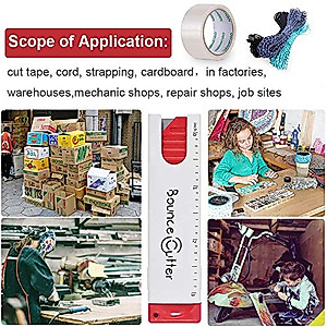 UCEC Retractable Utility Knife Box Cutter Set, 6PCS Cardboard Cutter with 10PCS Blades, Compact, Extended Use for Heavy Duty Office, Home, Arts Crafts, Hobby for Cutting Boxes, Cartons