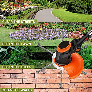 8inch Steel Wire Brush Cutter Trimmer Head,Upgraded Less Twisted Wires Unbreakable Wired Trimmer Blade,Less Load for Grass String Trimmer,Indestructible Durable Metal Weed Trimmer Head,Universal Fit