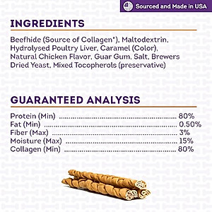 Treatly USA Collagen Braids 12-13" Dog Chew Treats - Chicken Marinade Flavor, 3 Count/1 Pack