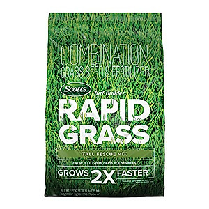 Scotts Turf Builder Rapid Grass, Grass Seed and Fertilizer Tall Fescue Mix, 16 lbs.