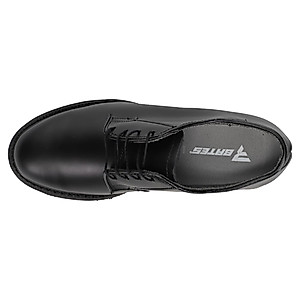 Bates Women's Leather Uniform Oxford Shoes Black 10.5 W