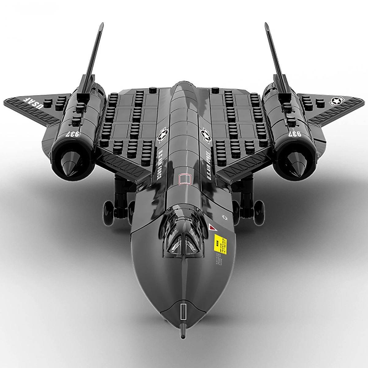 SEMKY Military Series SR-71 Reconnaissance Aircraft Jet Blackbird Air Force Building Block Set (183 Pieces) -Building and Military Toys Gifts for Kid and Adult