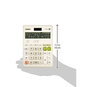 Casio Standard calculator W tax rate setting and tax calculation desk type 12-digit DW-200T-N White