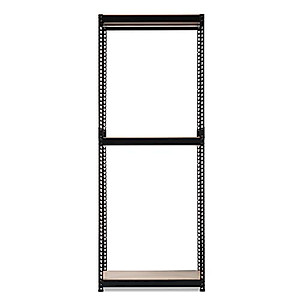 Baxton Studio Gavin 3 Shelf Metal Closet Coat Rack Storage Organizer