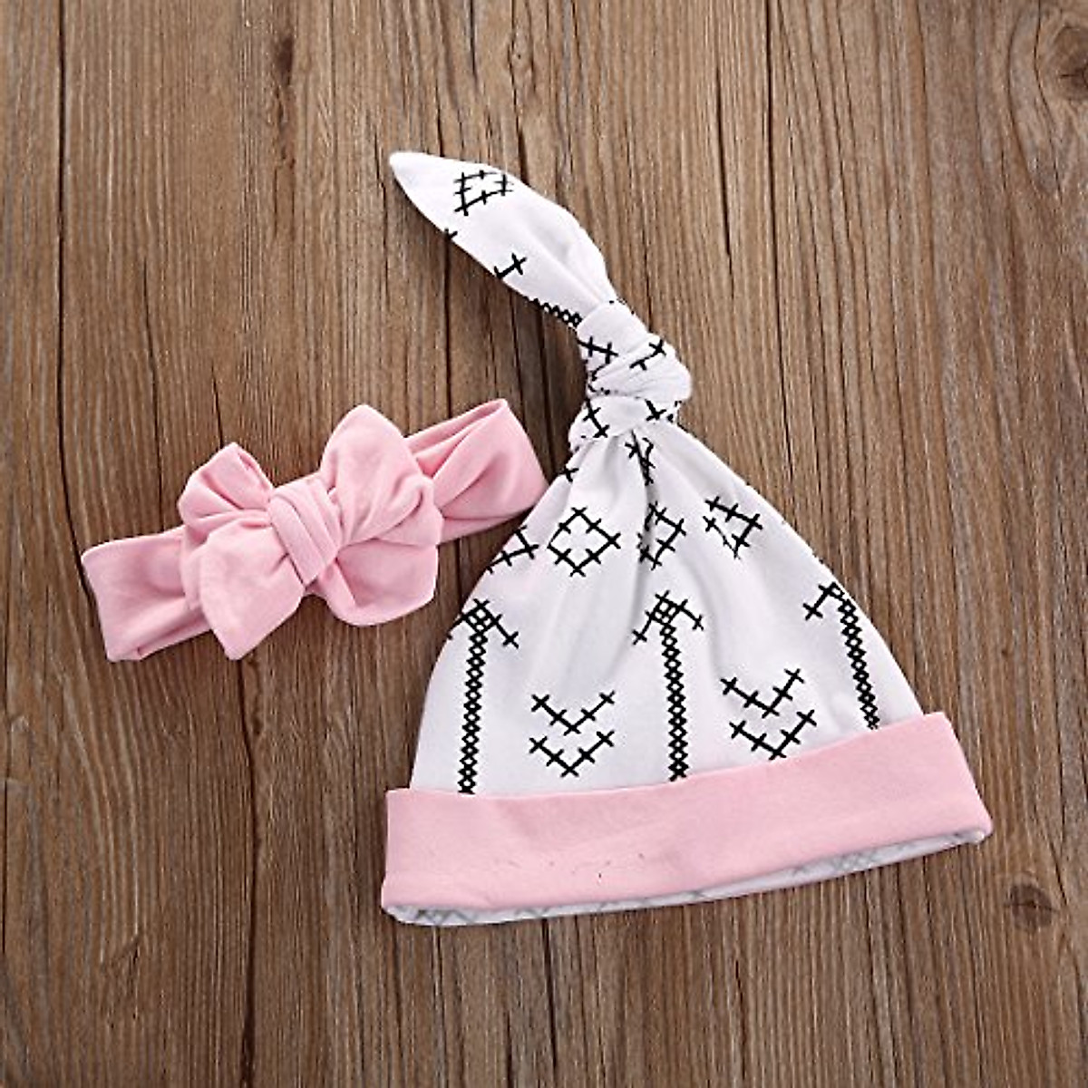 Emmababy Newborn Girls Clothes Baby Romper Outfit Pants Set Long Sleeve Summer Clothing (0-6Months, White 1)