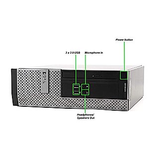 Dell OptiPlex 3020 SFF Computer Desktop PC, Intel Core i5 Processor, 16GB Ram, 120GB M.2 SSD, 2TB Hard Drive,Keyboard & Mouse, Wi-Fi & Bluetooth, Windows 10 Pro (Renewed)