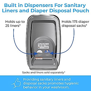 Koala Kare Baby Changing Station Vertical Surface-Mounted, Model KB311-SSWM (Stainless Steel)
